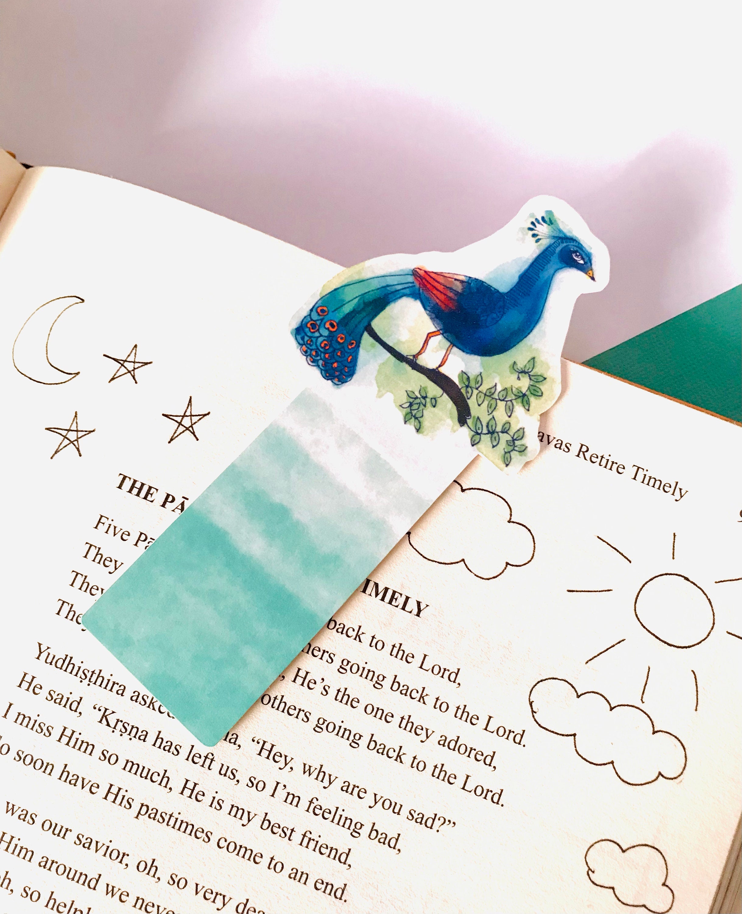 Radha & Krishna Bookmarks | Die Cut | Watercolour Art | Handmade ...