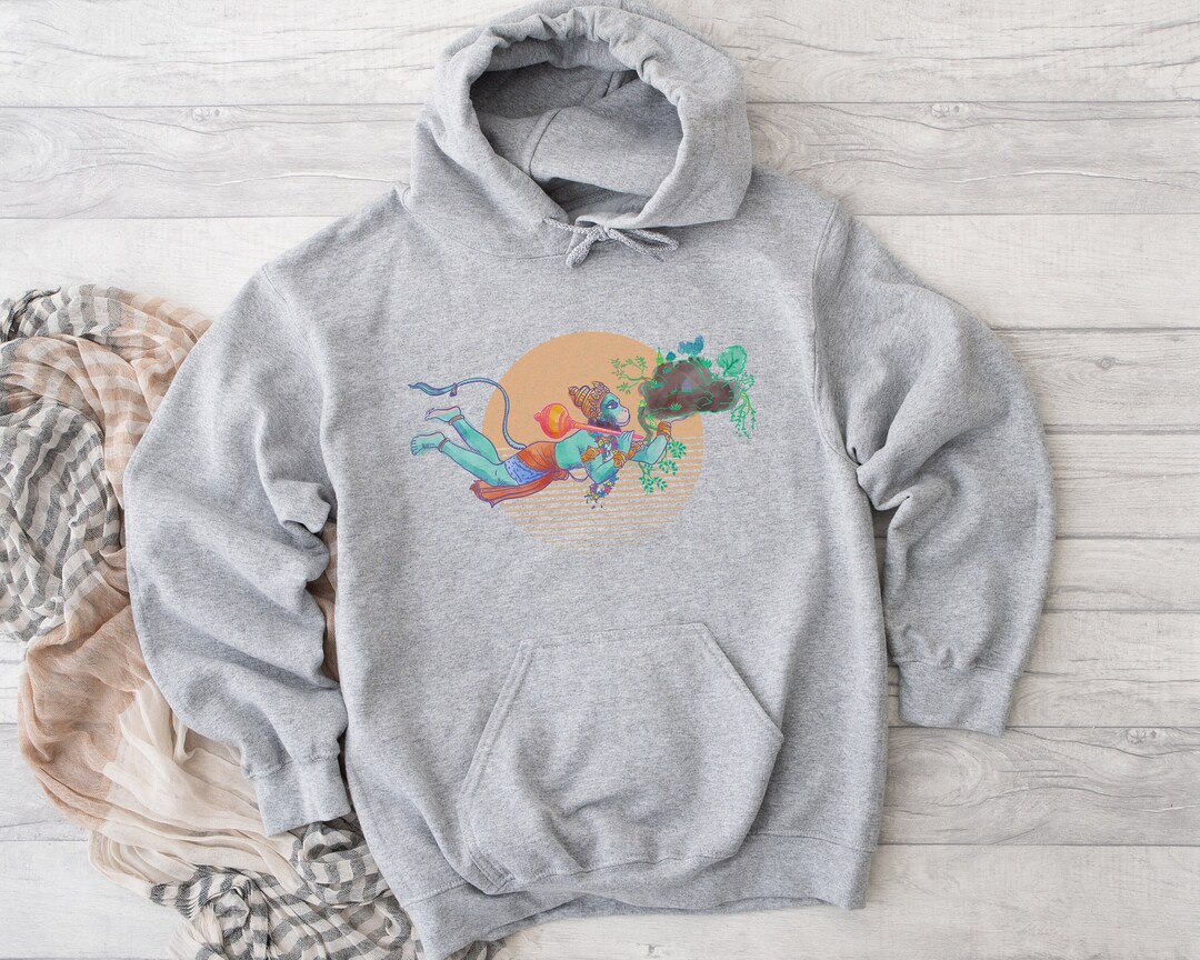 Hanuman Carrying Dronagiri Mountain Hooded Sweatshirt Unisex Hoodie ...
