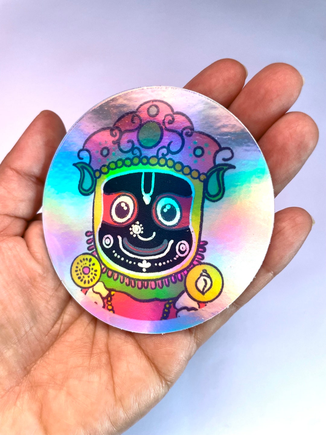 Jagannath Holographic Sticker Water Resistant - Etsy