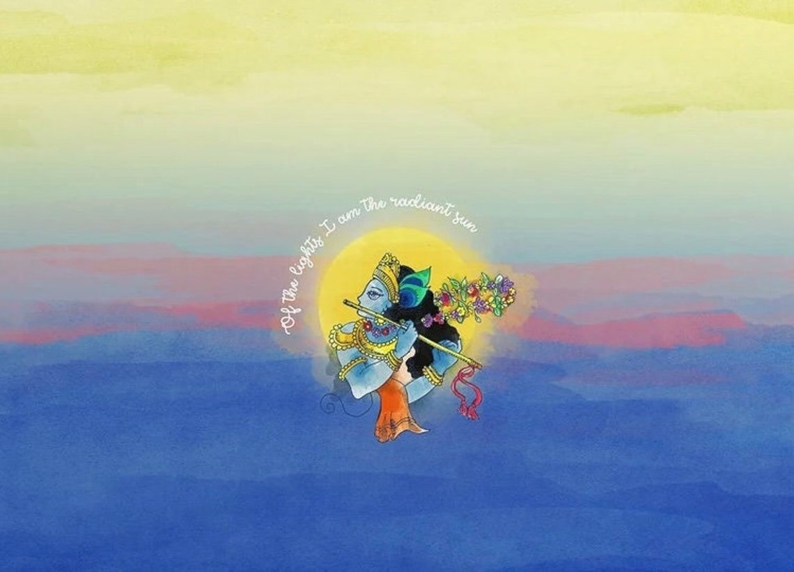 Krishna Art Desktop, Laptop, iPhone and iPad Wallpaper Digital Download ...