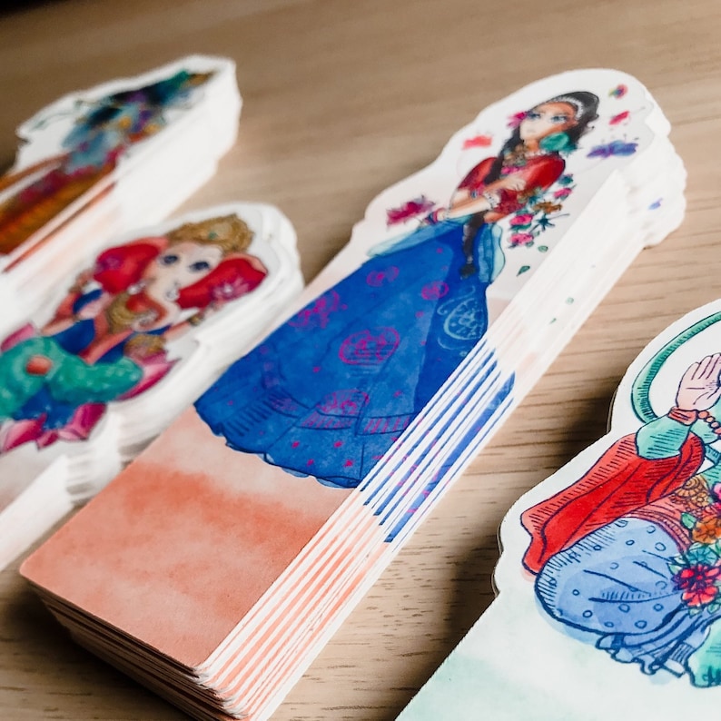 Radha & Krishna Bookmarks | Die Cut | Watercolour Art | Handmade ...