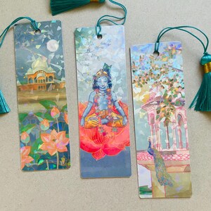 Krishna Bookmarks | Stationary Gift | Holographic Bookmark - Etsy