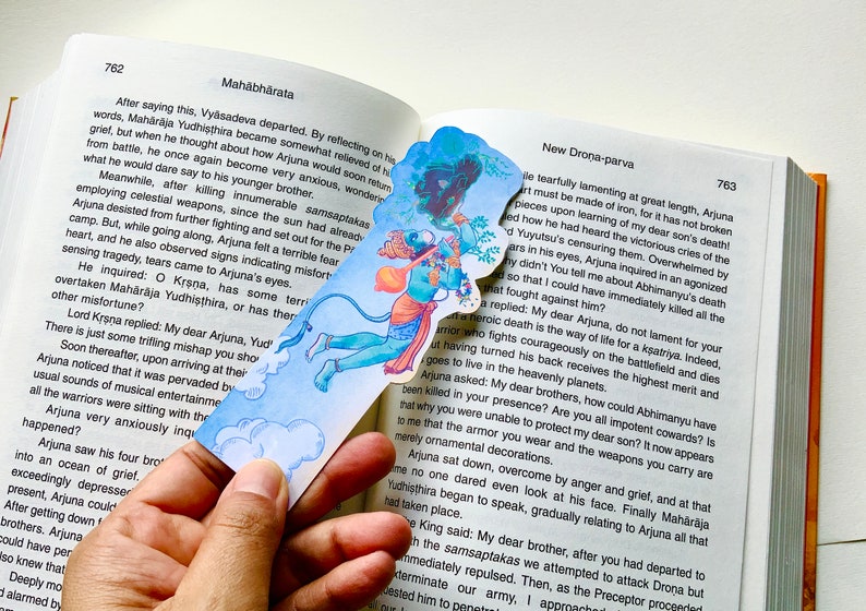 Sita & Rama Bookmarks | Die Cut Bookmarks | Hanuman Bookmark | Handmade ...