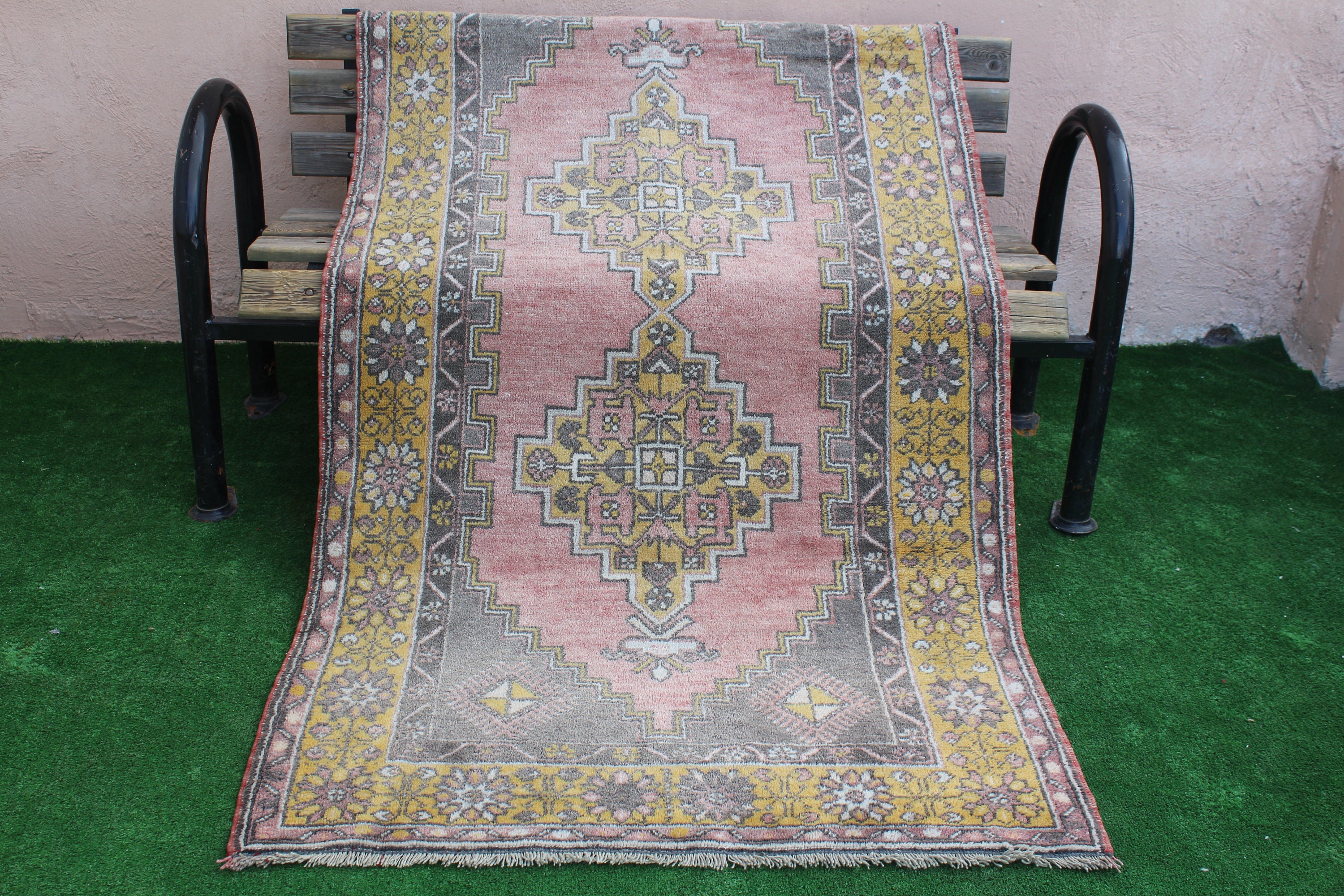 Turkish Vintage Rug Oushak Rug Turkish Rug Handmade Rug | Etsy