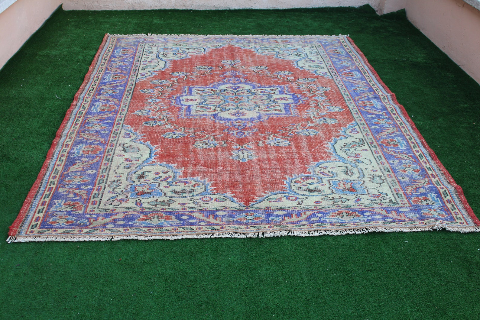 Turkish Large Rug Oushak Large Rug Area Rug Boho Rug Room - Etsy