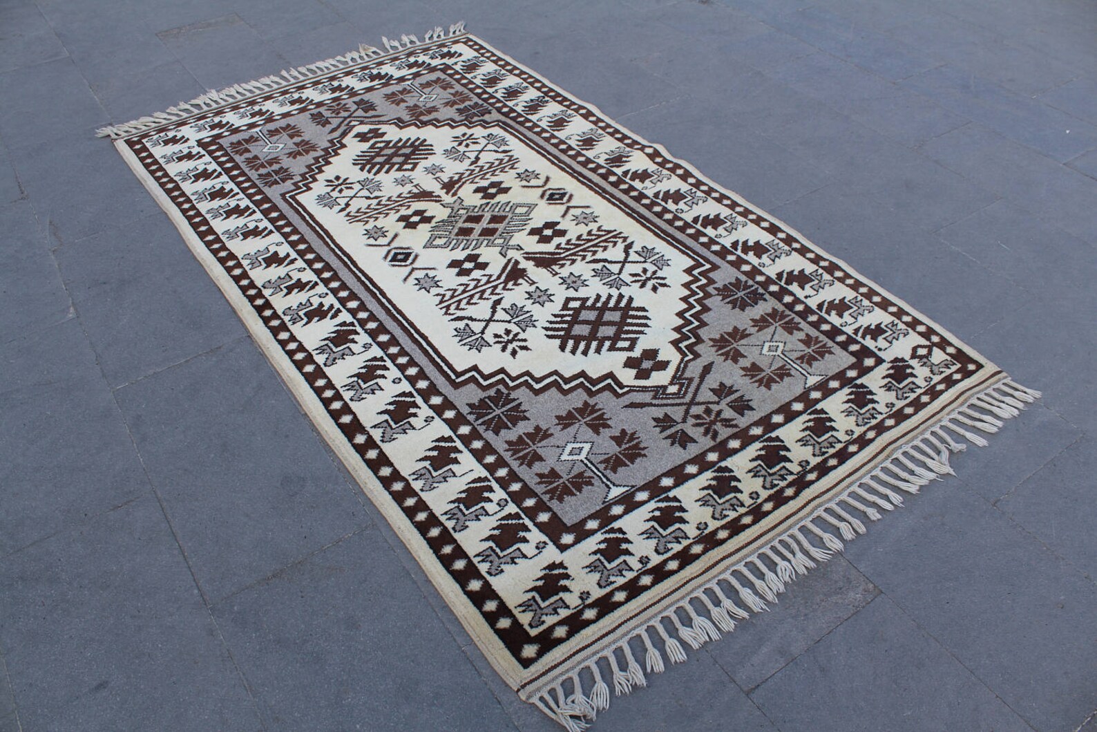 Turkish Natural Rug Vintage Rug Undyed Rug Area Rug Carpet - Etsy