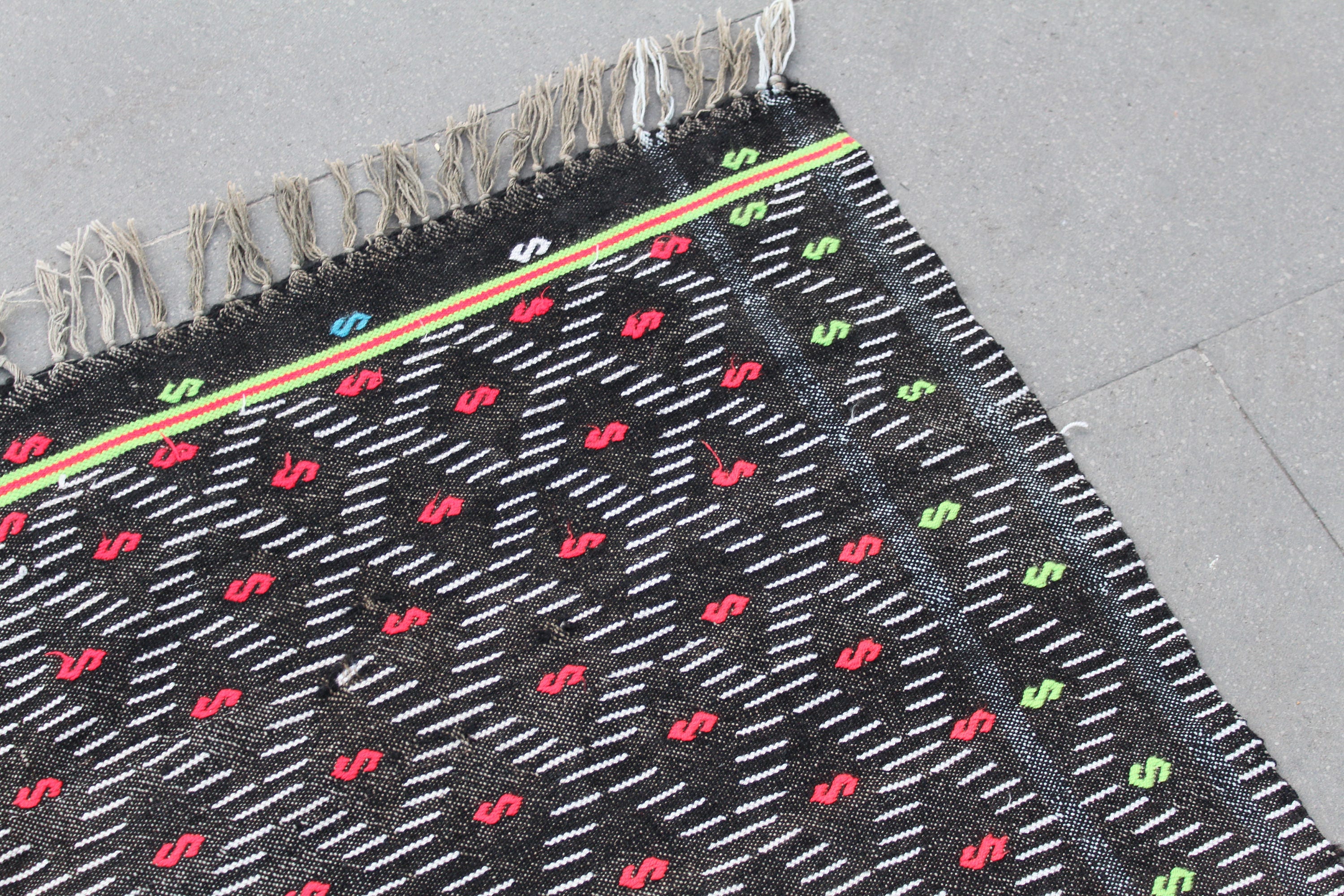 Turkish Kilim Rug Vintage Black Kilim Rug Home Decor Rug - Etsy