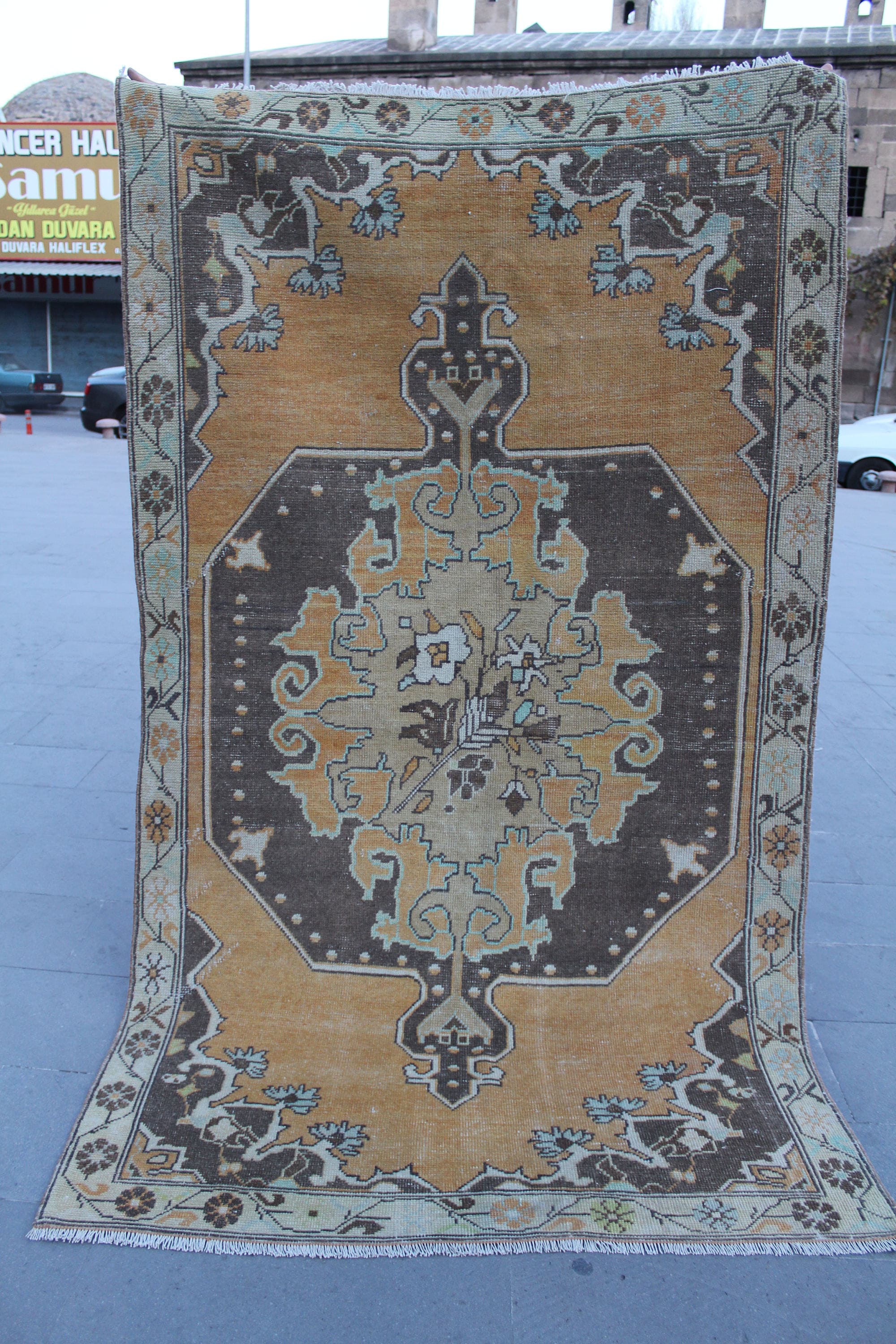 Turkish rug Oushak Rug Home Living Rug Floor Rug Vintage | Etsy