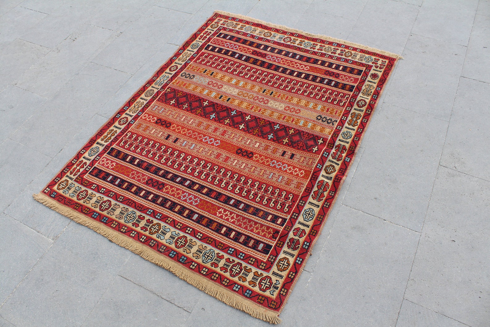 Kilim rug Soumak Sumak Rug Soumak Rug Intricate Design | Etsy