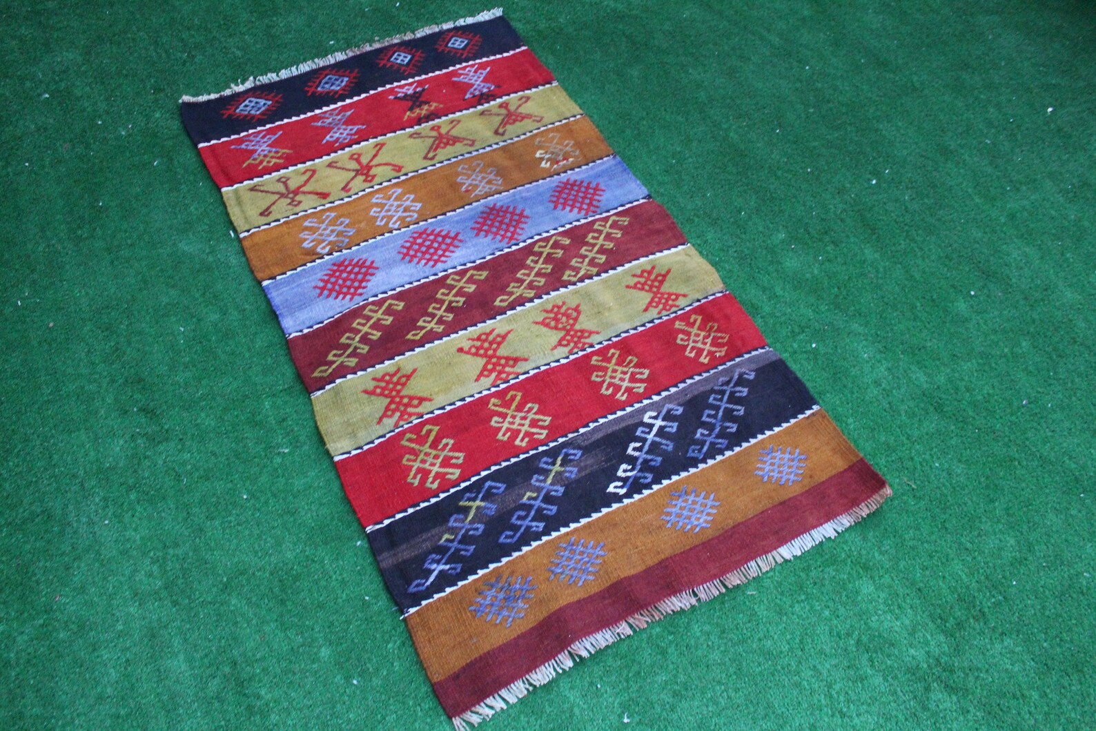 Small Rug, Turkish Kilim, Kilim Rug, Small Kilim, Doormat, Colorful ...