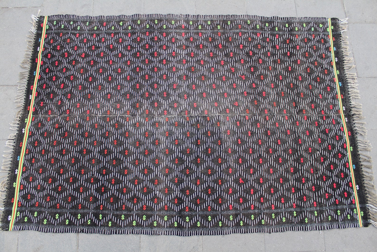 Turkish Kilim Rug Vintage Black Kilim Rug Home Decor Rug - Etsy