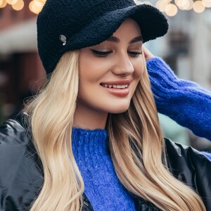 Knit Baseball Cap for Women - Cotton Warm Baseball Hat - Womens Winter ...