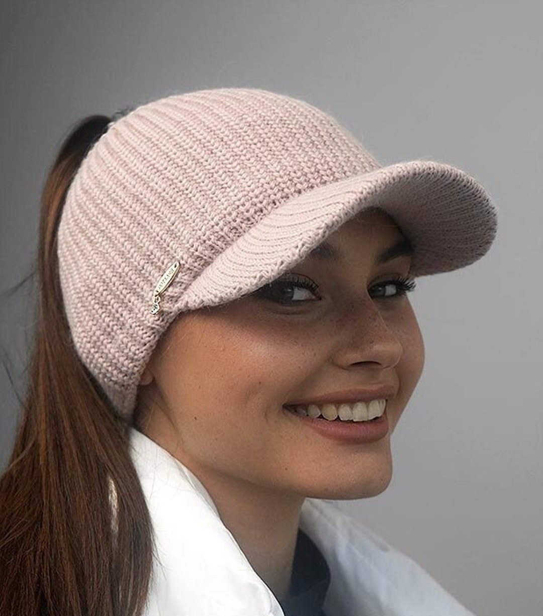 Knit Baseball Cap: Wool-free Winter Hat for Women - Etsy