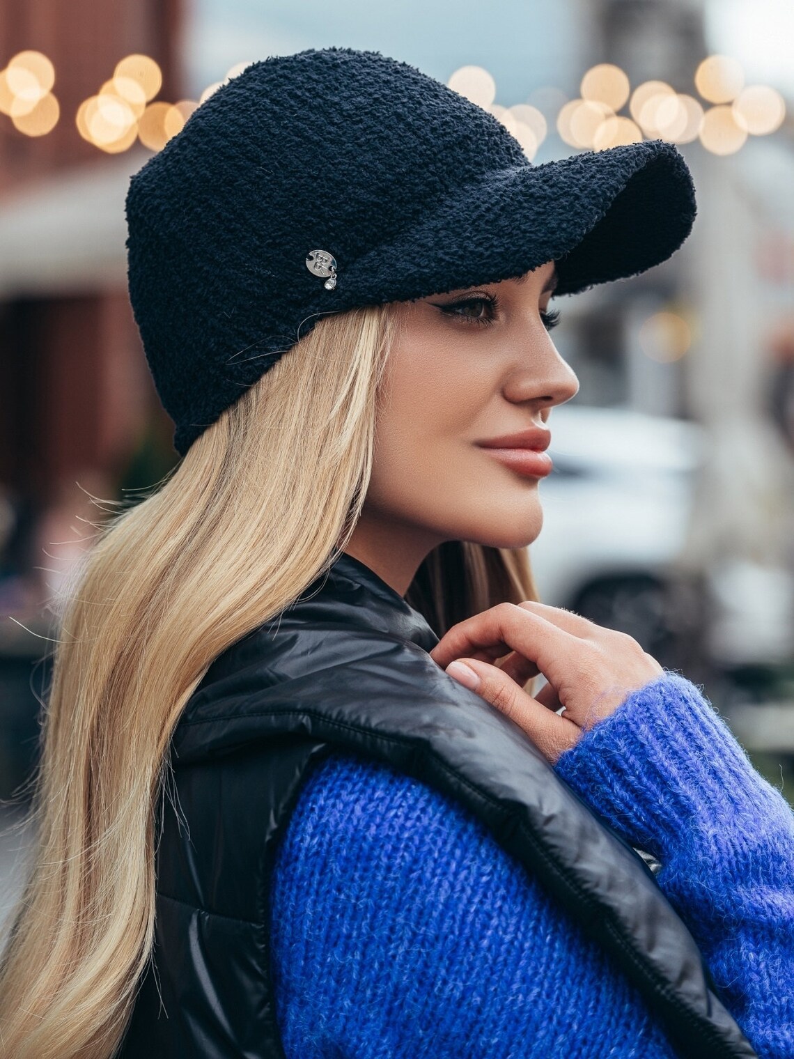 Knit Baseball Cap for Women - Cotton Warm Baseball Hat - Womens Winter ...