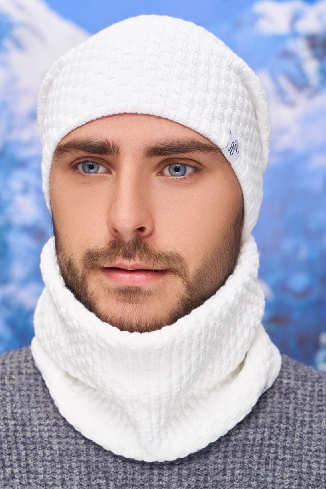 Knit Hat and Buff Set for Men: Winter Fleece Lined Accessories - Etsy