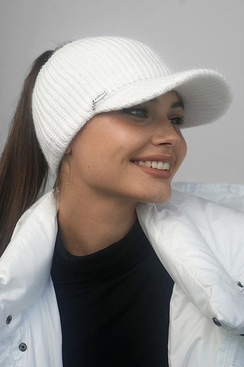 Knit Baseball Cap: Wool-free Winter Hat for Women - Etsy