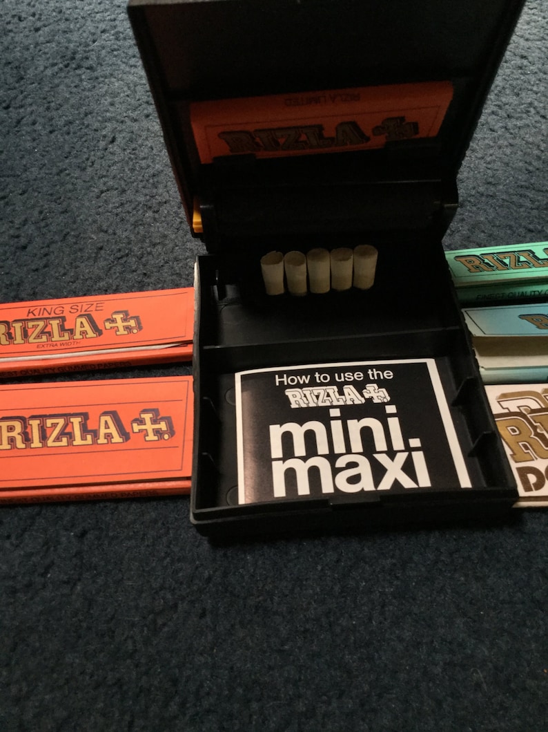 Ultra Rare Vintage / New Mini-maxi Rizla Tobacco Rolling Machine W/ 6 ...