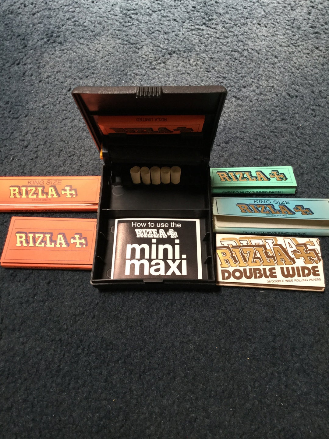 Ultra Rare Vintage / New Mini-maxi Rizla Tobacco Rolling Machine W/ 6 ...
