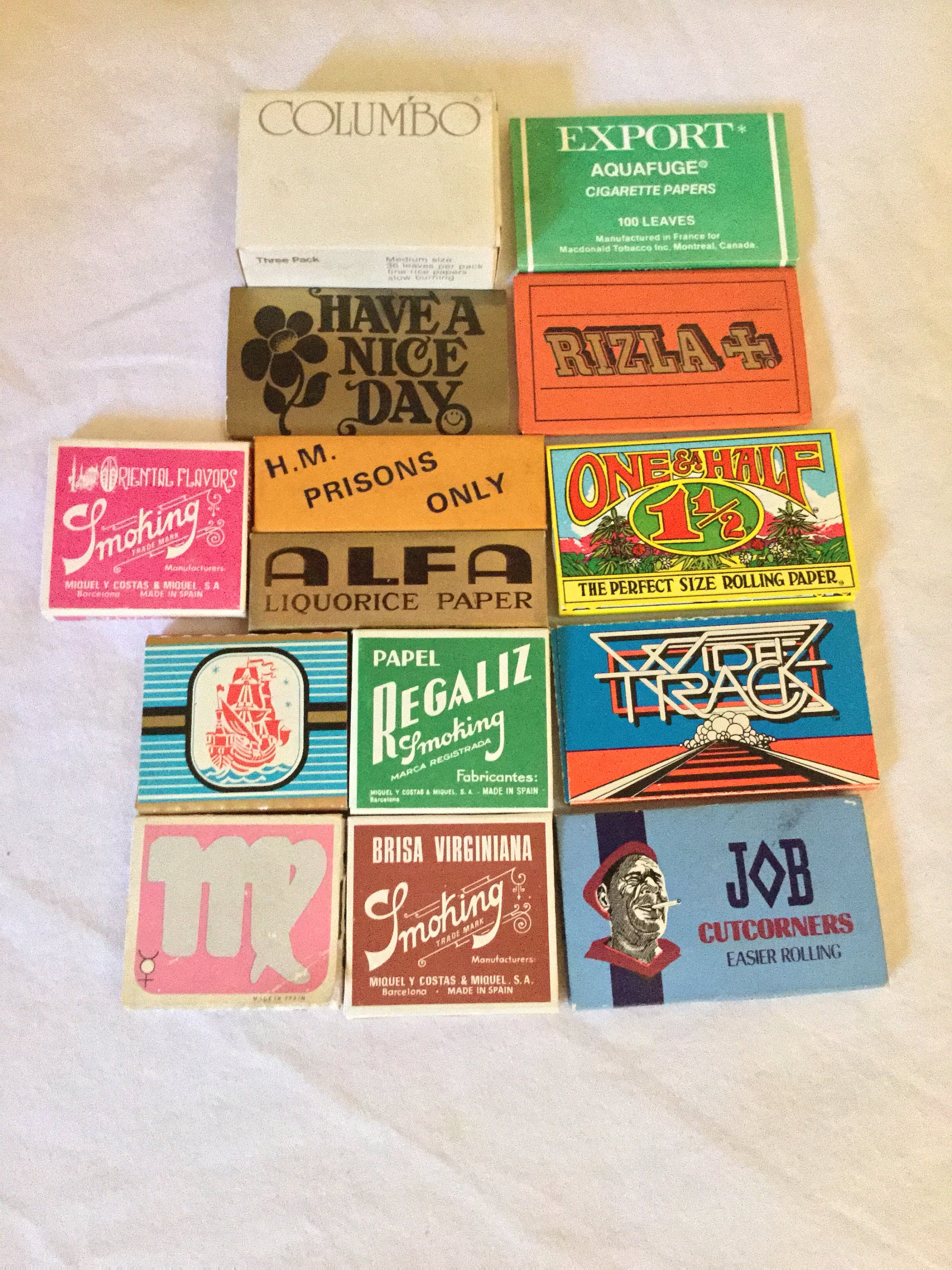 Lot 14 Vintage Unused Rolling Papers Glass Head, Job, Alfa, Regaliz, H ...