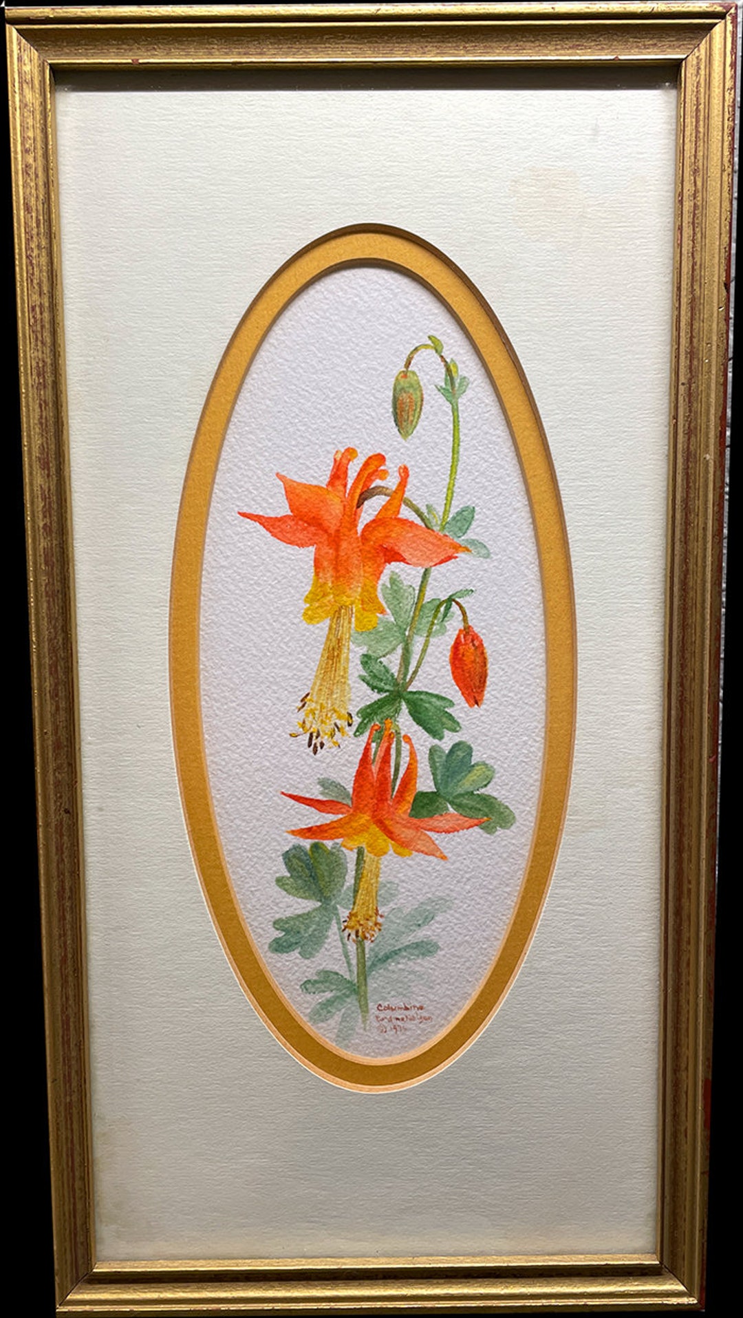 Erdine Nelson ORIGINAL WATER COLOR Signed Artists Notes Alaskan 1976 - Etsy