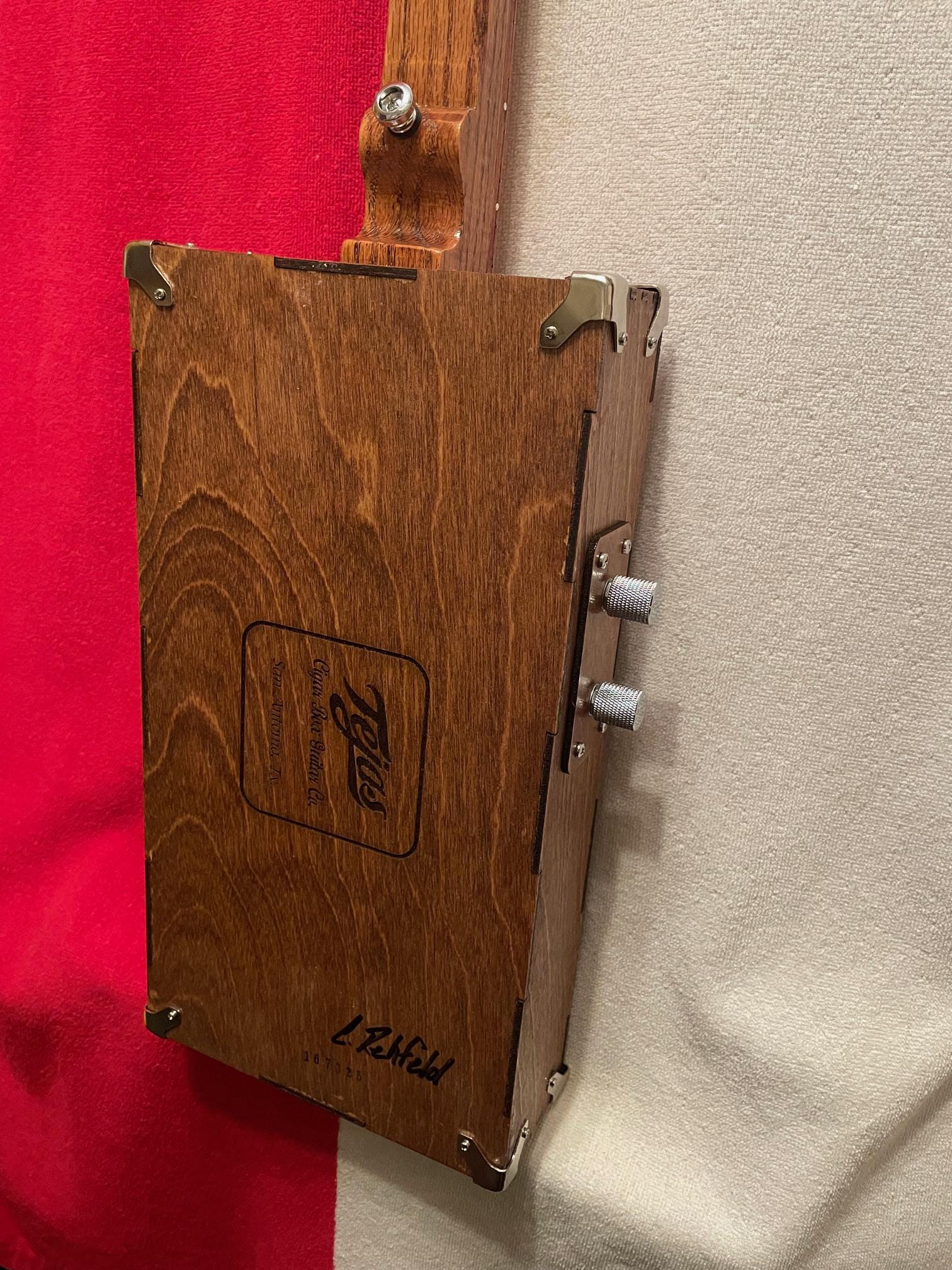 Route 66 License Plate Three String Cigar Box Guitar W/ Magnetic Pickup ...