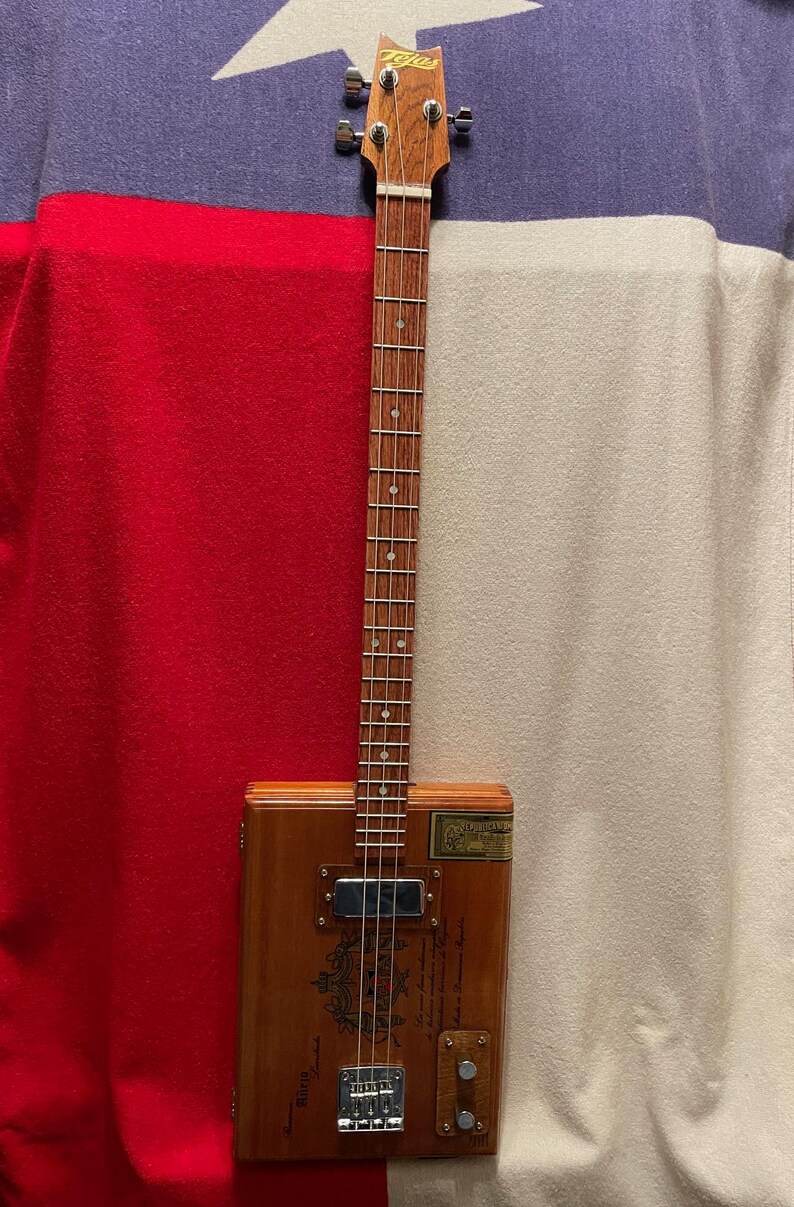 Three String Cigar Box Guitar W/ Magnetic Pickup, Tejas CBG Co. San Antonio, Tx. - Etsy