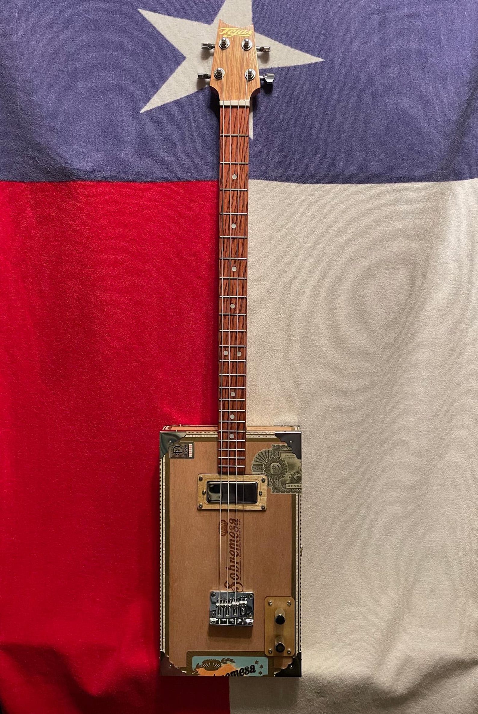 Four String Cigar Box Guitar W/magnetic Pickup, Tejas Cigar Box Guitar ...