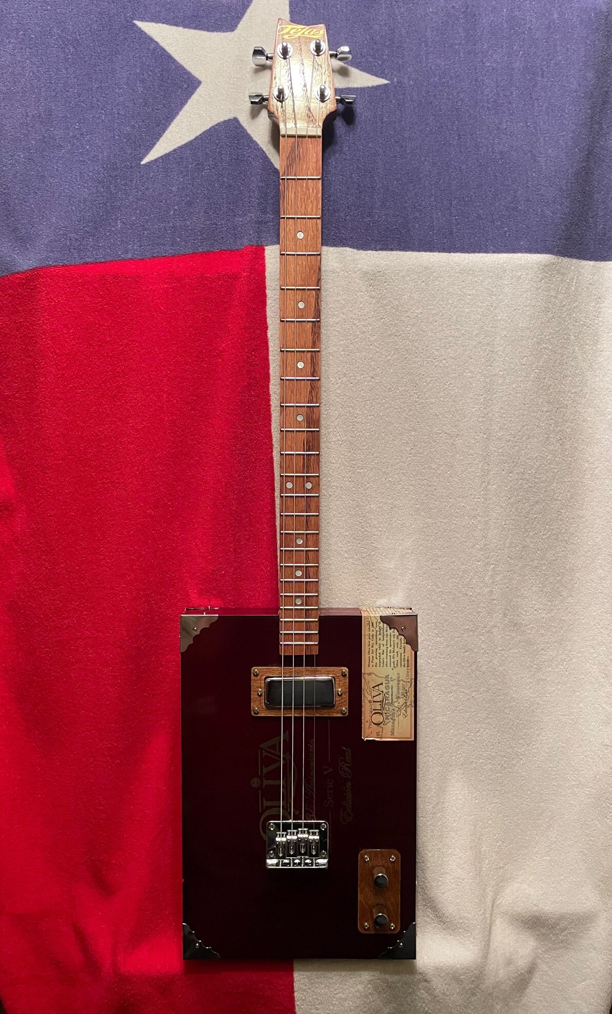 Four String Cigar Box Guitar W/magnetic Pickup. Tejas Cigar Box Guitar ...