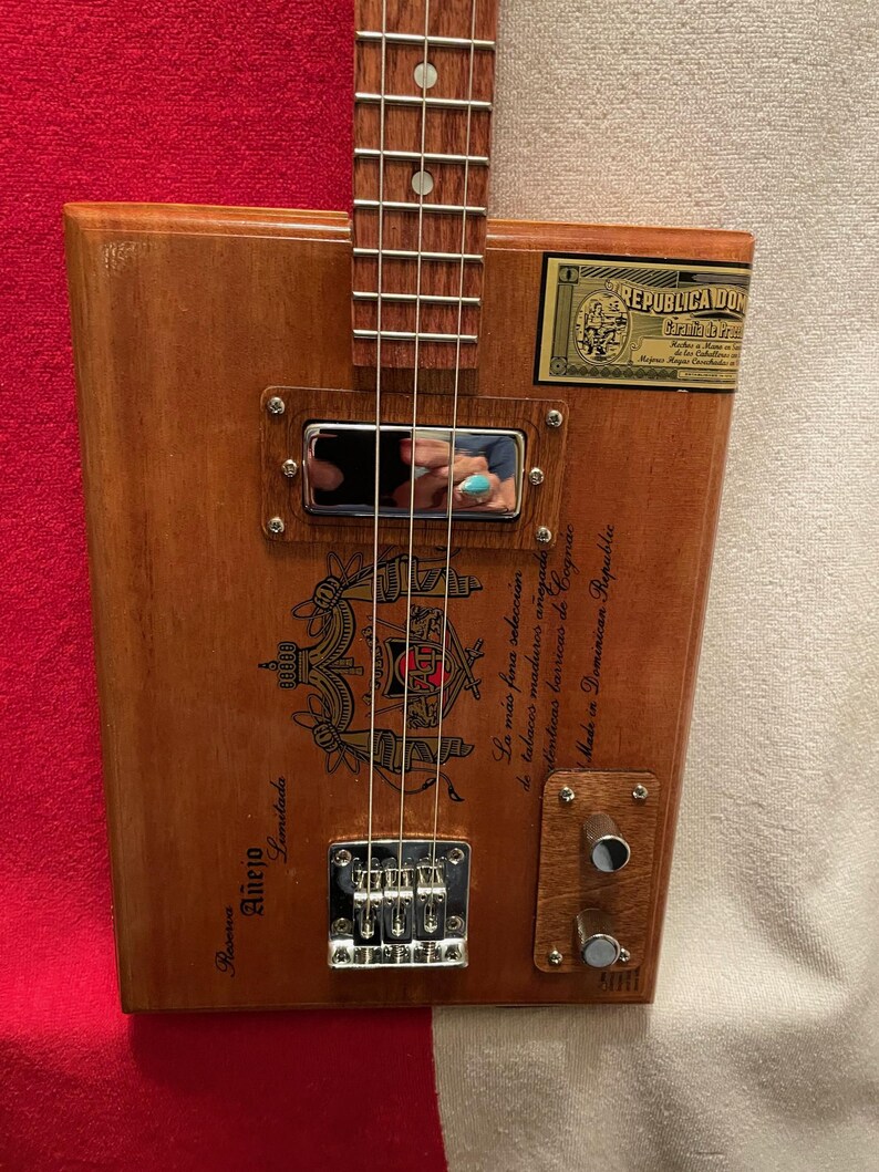 Three String Cigar Box Guitar W/ Magnetic Pickup, Tejas CBG Co. San Antonio, Tx. - Etsy
