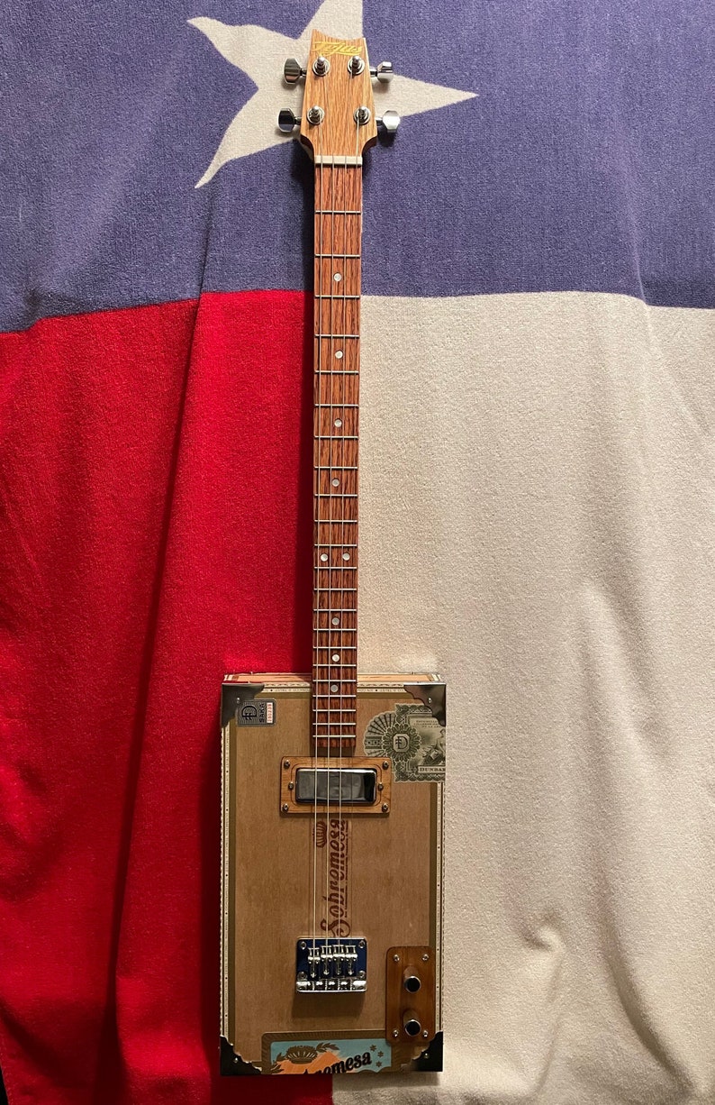 Four String Cigar Box Guitar W/magnetic Pickup, Tejas Cigar Box Guitar ...