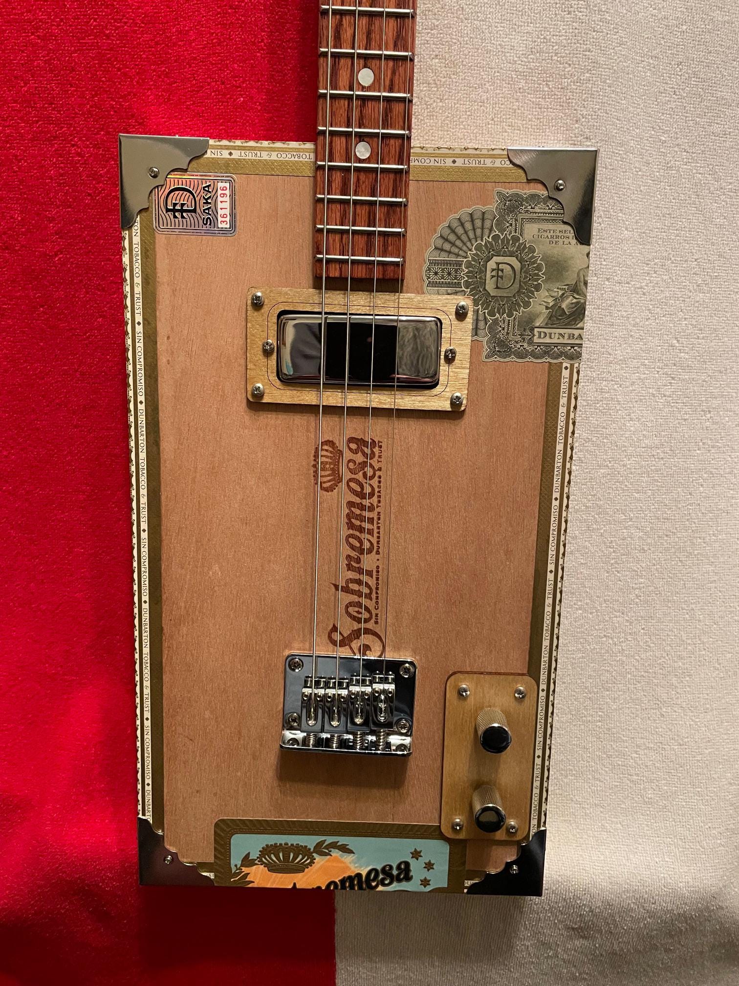 Four String Cigar Box Guitar W/magnetic Pickup, Tejas Cigar Box Guitar ...
