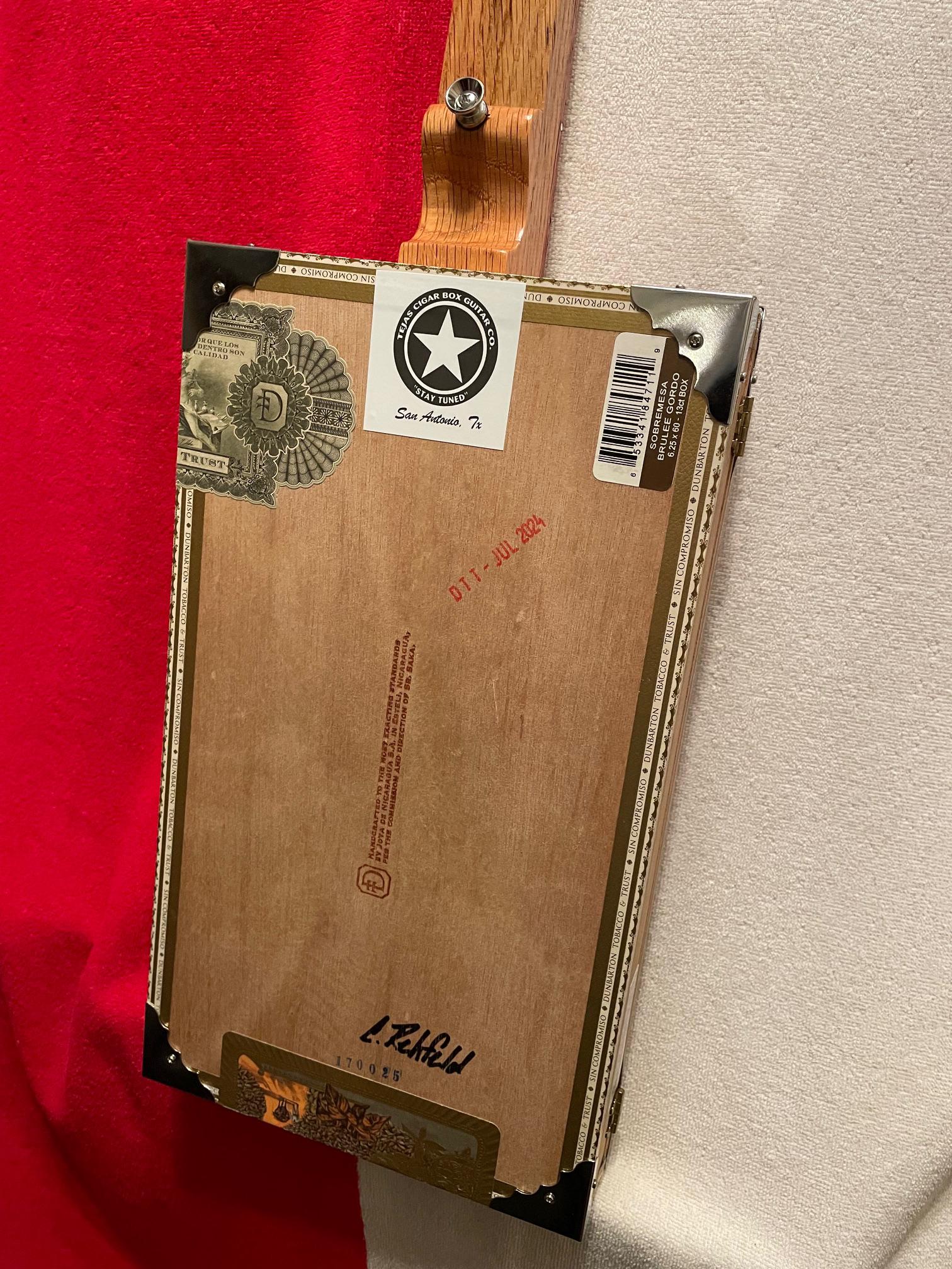 Four String Cigar Box Guitar W/magnetic Pickup, Tejas Cigar Box Guitar ...