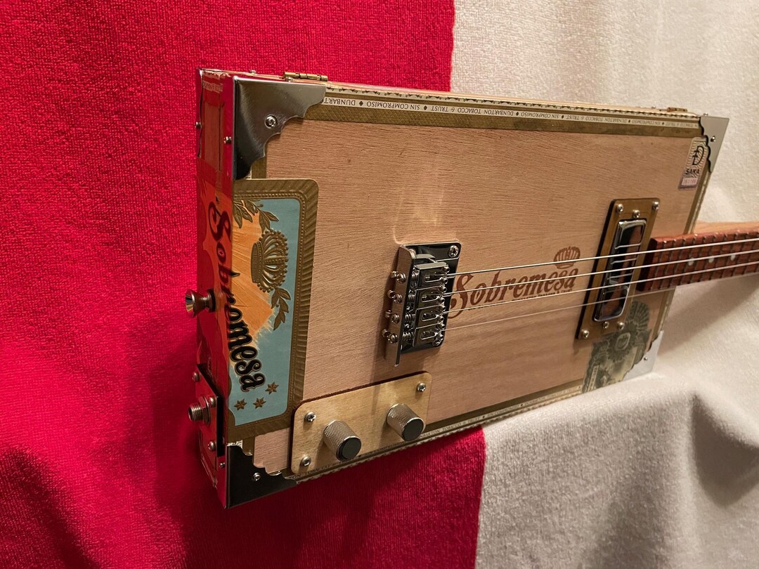 Four String Cigar Box Guitar W/magnetic Pickup, Tejas Cigar Box Guitar ...