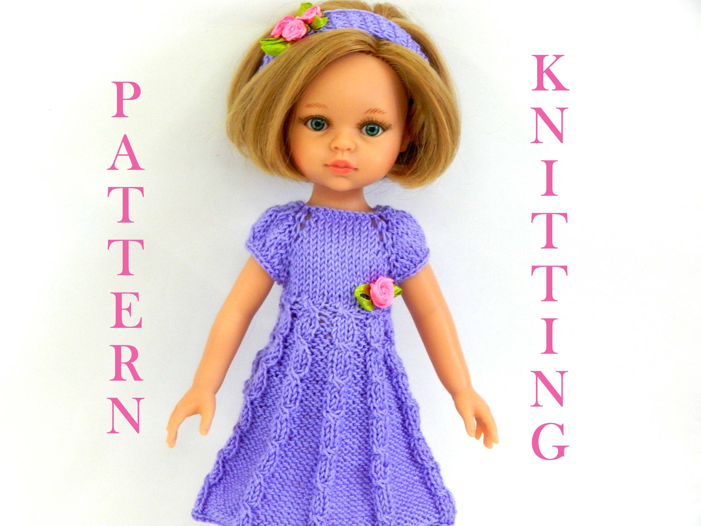 Knitting Pattern PDF Dress Rozelunn and Headband - Etsy
