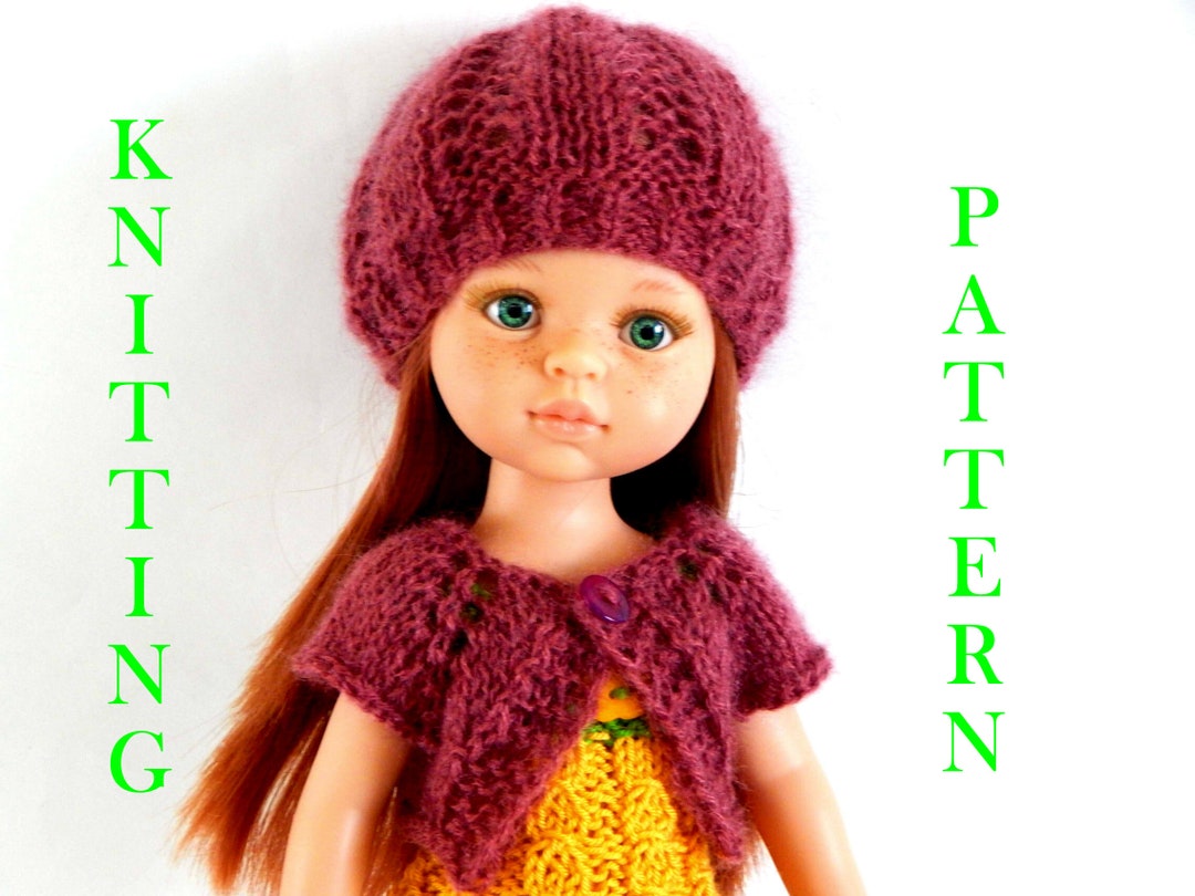 Doll Vest and Hat Knitting Pattern: Fits 13-14 Inch Dolls (PDF Pattern ...