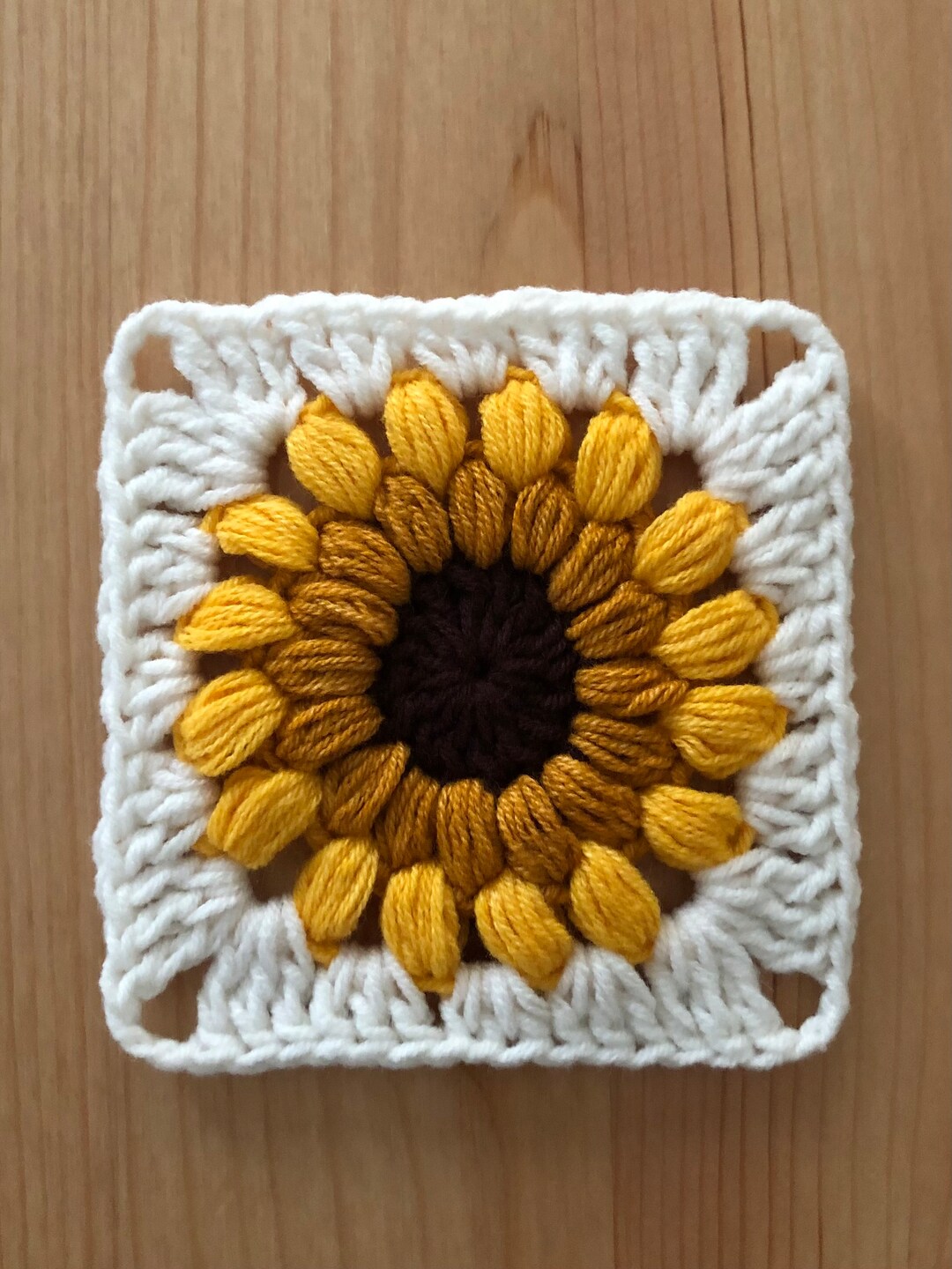 Pattern,crochet Sunflower Square Pattern - Etsy