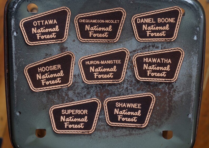 National Forest Leather Morale Patch - Etsy