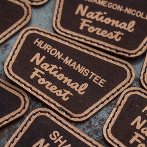 National Forest Leather Morale Patch - Etsy