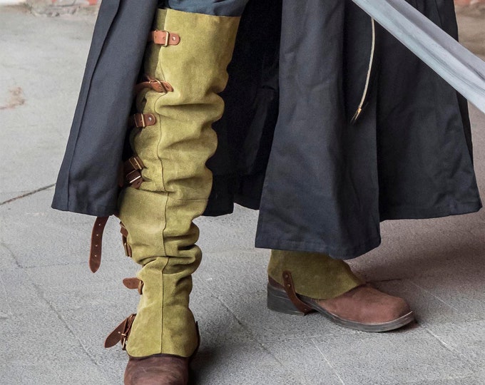 Leather High Gaiters for Medieval, 16th-18th Century or LARP Costume - Etsy