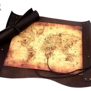Leather Scroll Holder, Map Protection Case for Belt - Etsy