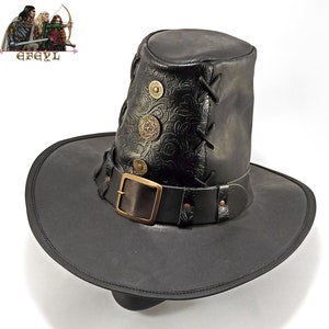 Leather Witcher Hunter Hat - Etsy