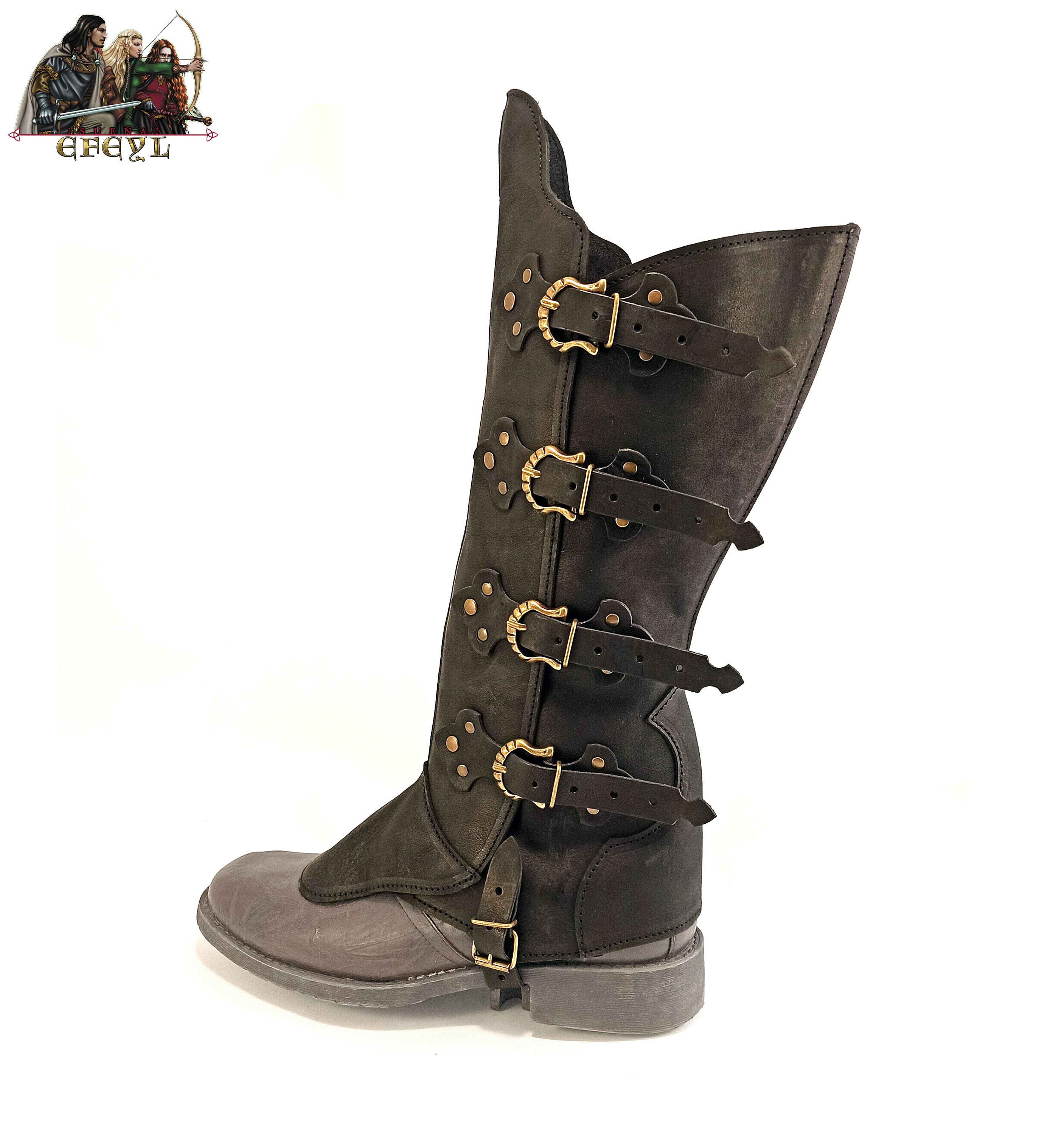Leather Gaiters for Medieval Steampunk or LARP Costume - Etsy