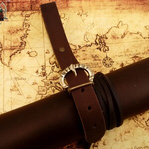 Leather Scroll Holder, Map Protection Case for Belt - Etsy