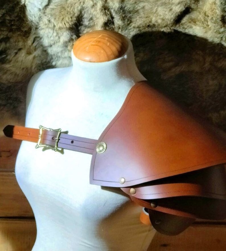 Single Pauldron Leather Shoulder Armor Medieval Roman - Etsy