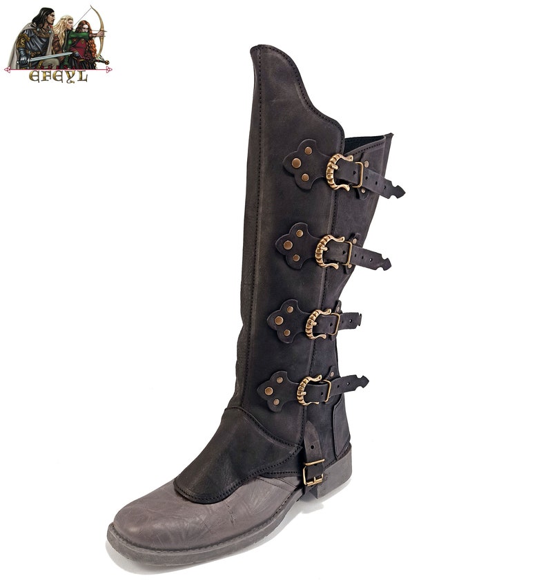 Leather Gaiters for Medieval Steampunk or LARP Costume - Etsy