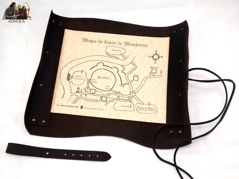 Leather Scroll Holder Map Protection Case for Belt | Etsy