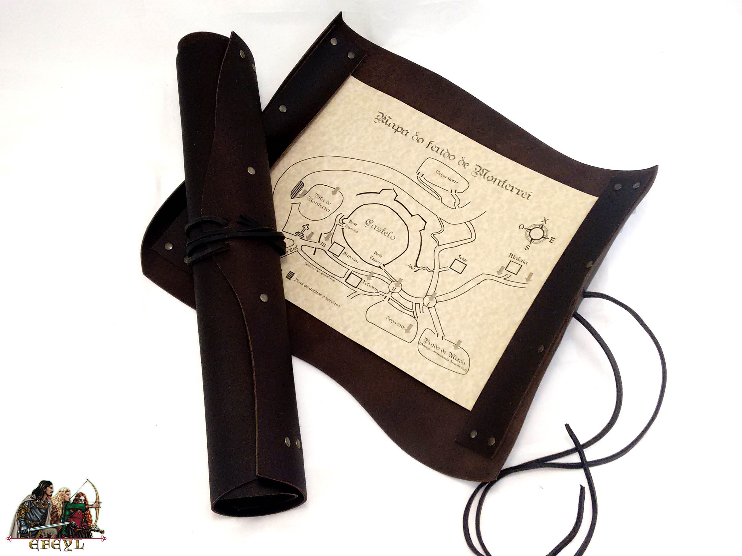 Leather Scroll Holder Map Protection Case for Belt | Etsy