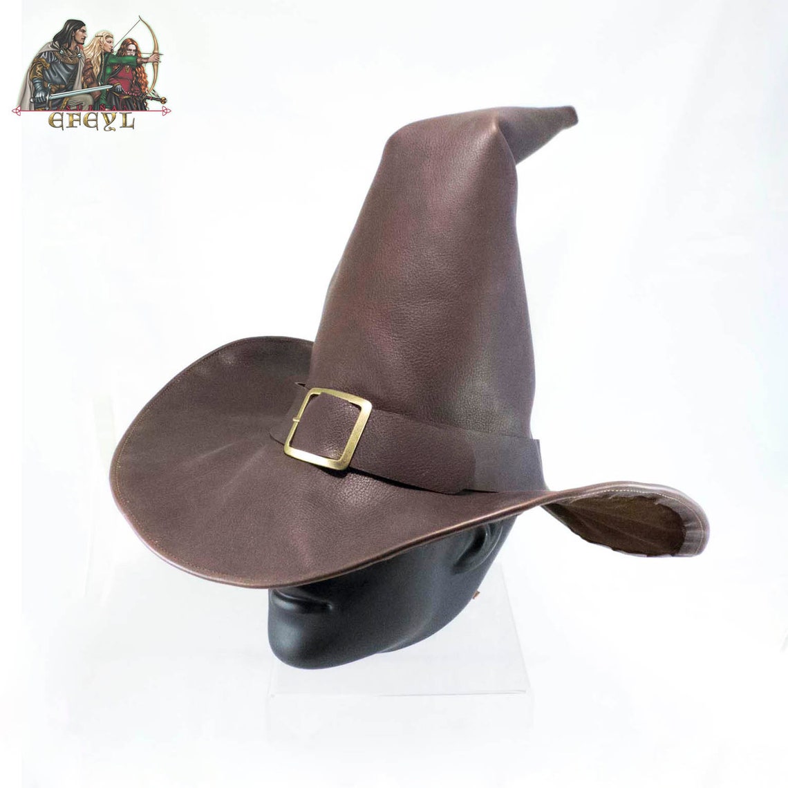 Wizard Witch Genuine Leather Hat Gandalf or Dumbledore Style - Etsy
