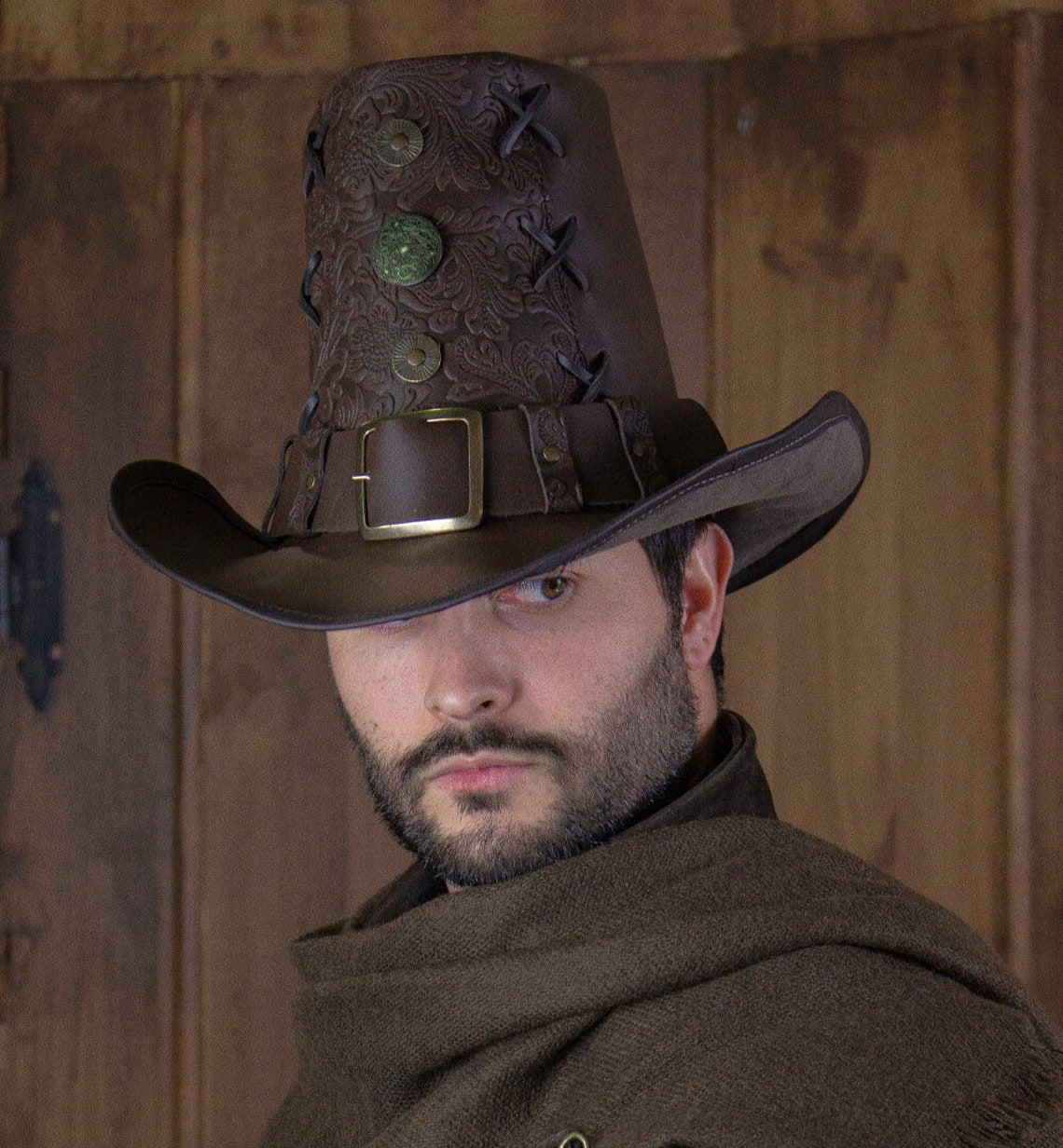 Witch Hunter style genuine leather hat from Warhammer or | Etsy