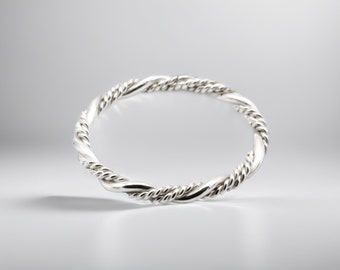 Sterling Silver Twist Ring - Etsy